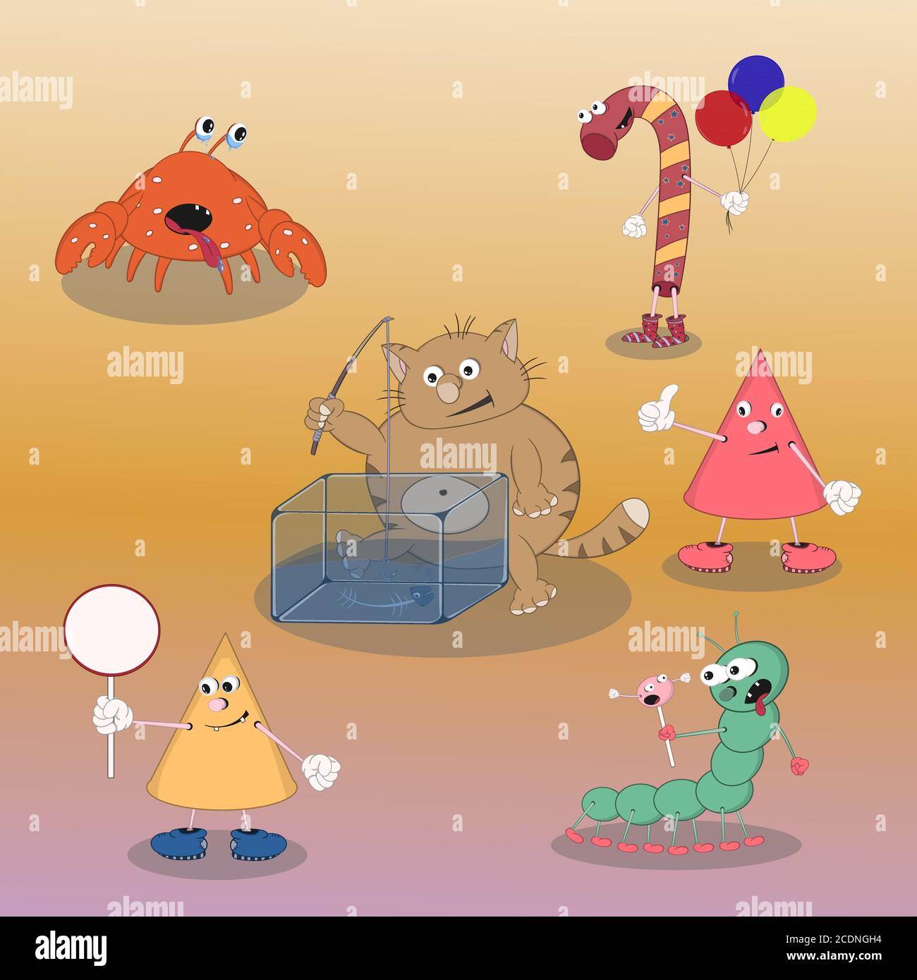 Hand-drawn in cartoon style with a stroke. Drawing for cards, banners ...