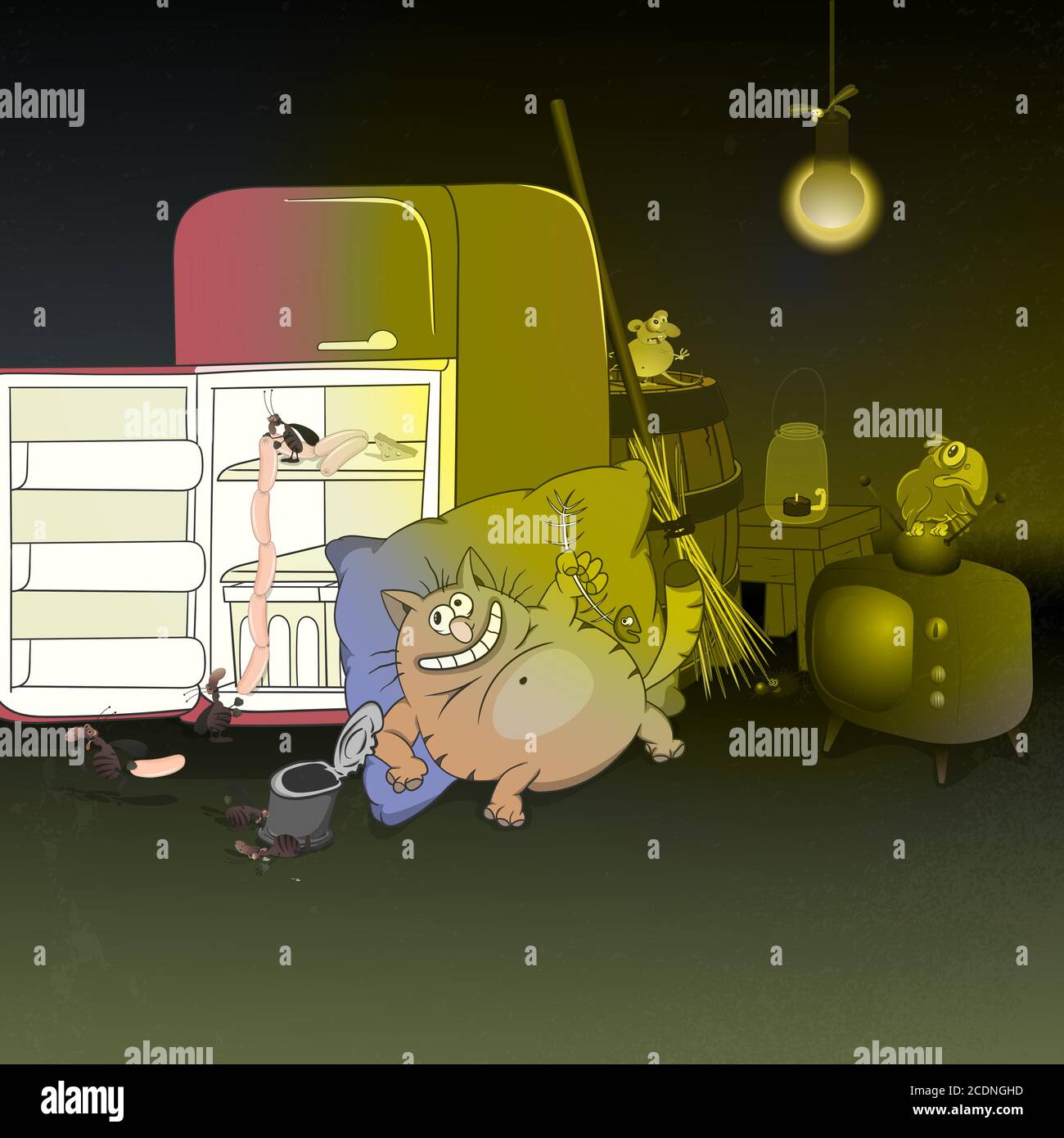 Drawing for cards, banners, posters and other design purposes Stock ...