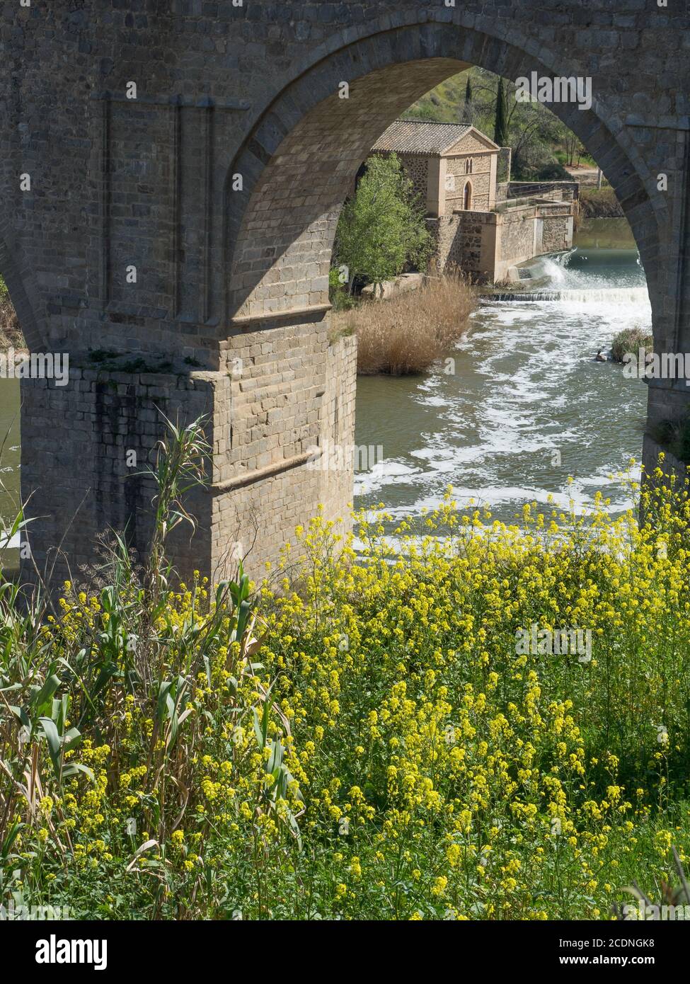 toledo at the tagus river in spain Stock Photo - Alamy