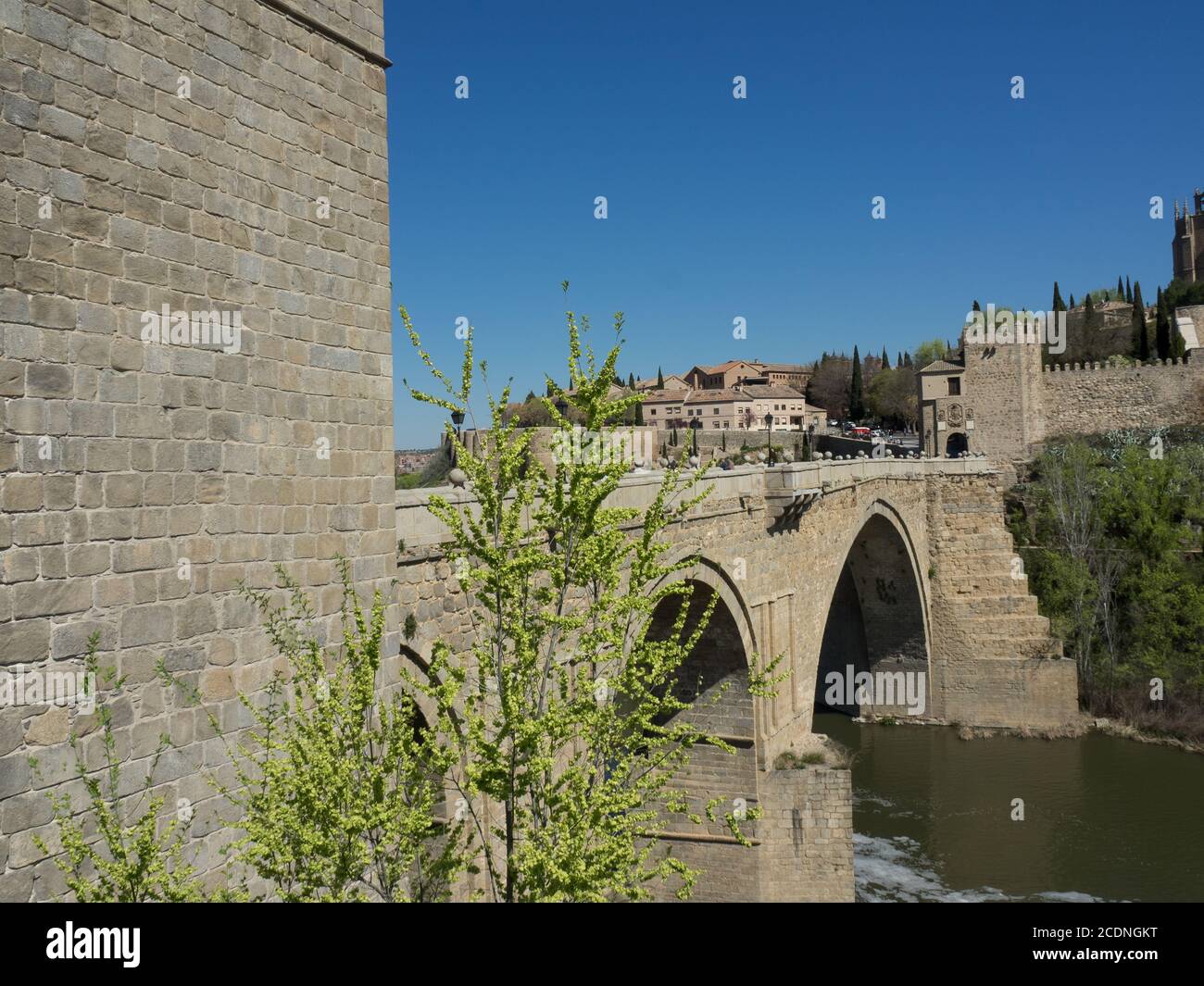 toledo at the tagus river in spain Stock Photo - Alamy