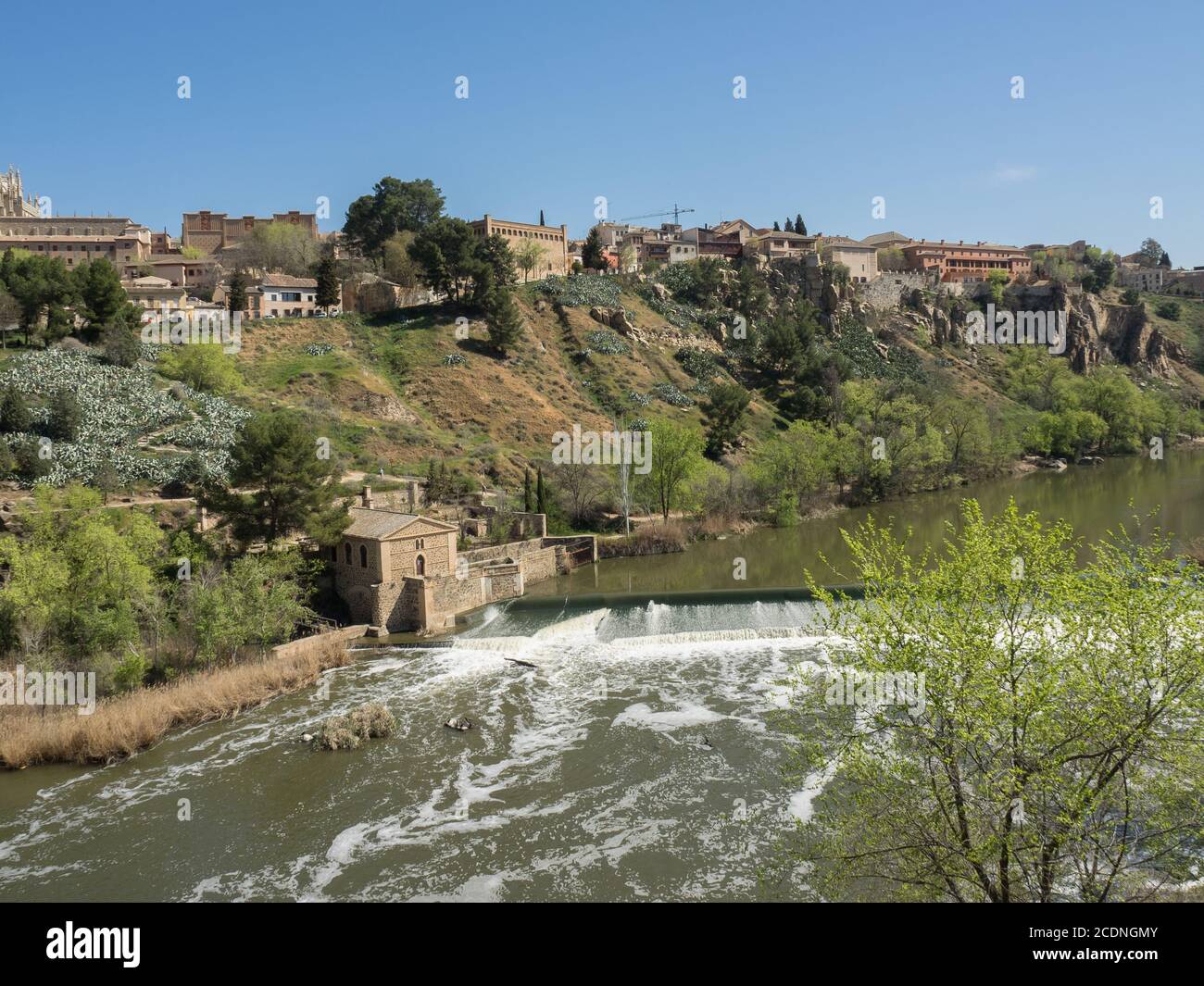 toledo at the tagus river in spain Stock Photo - Alamy