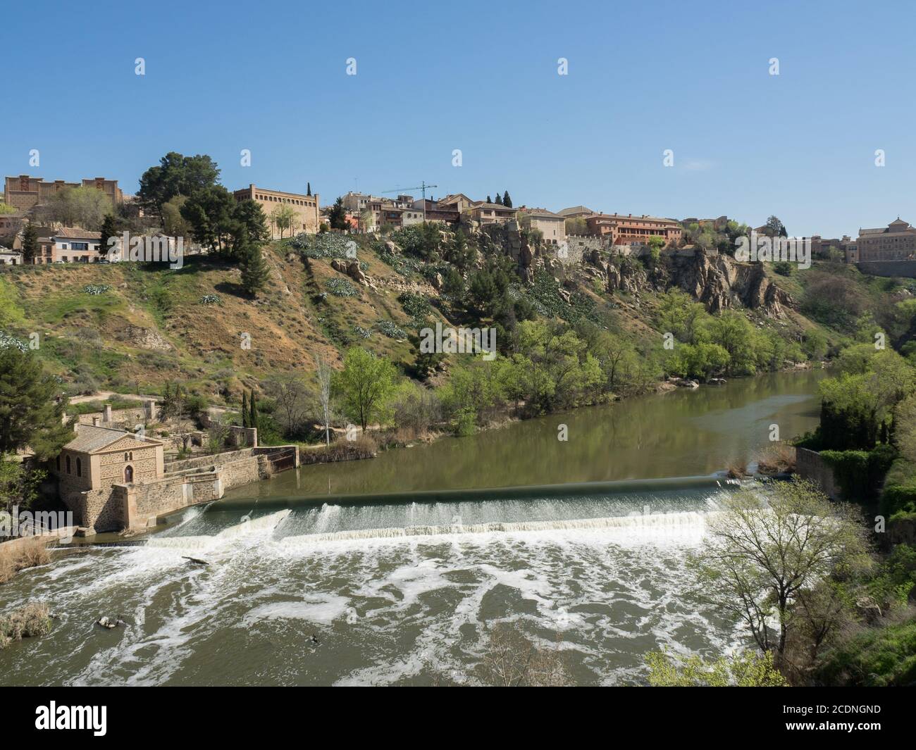 toledo at the tagus river in spain Stock Photo - Alamy