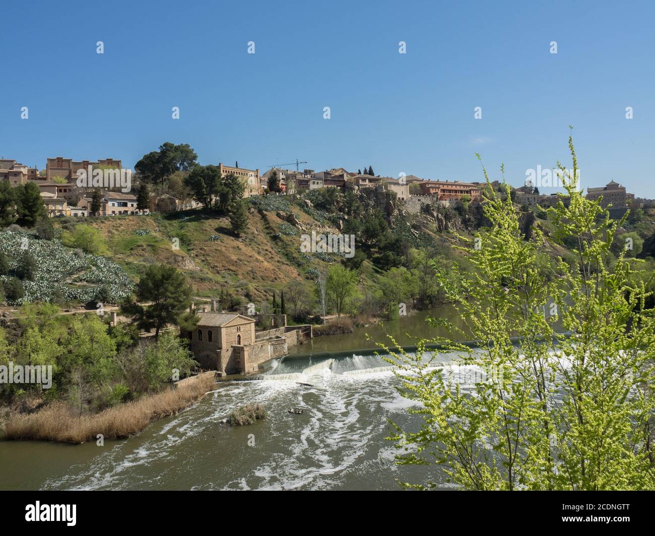 toledo at the tagus river in spain Stock Photo - Alamy