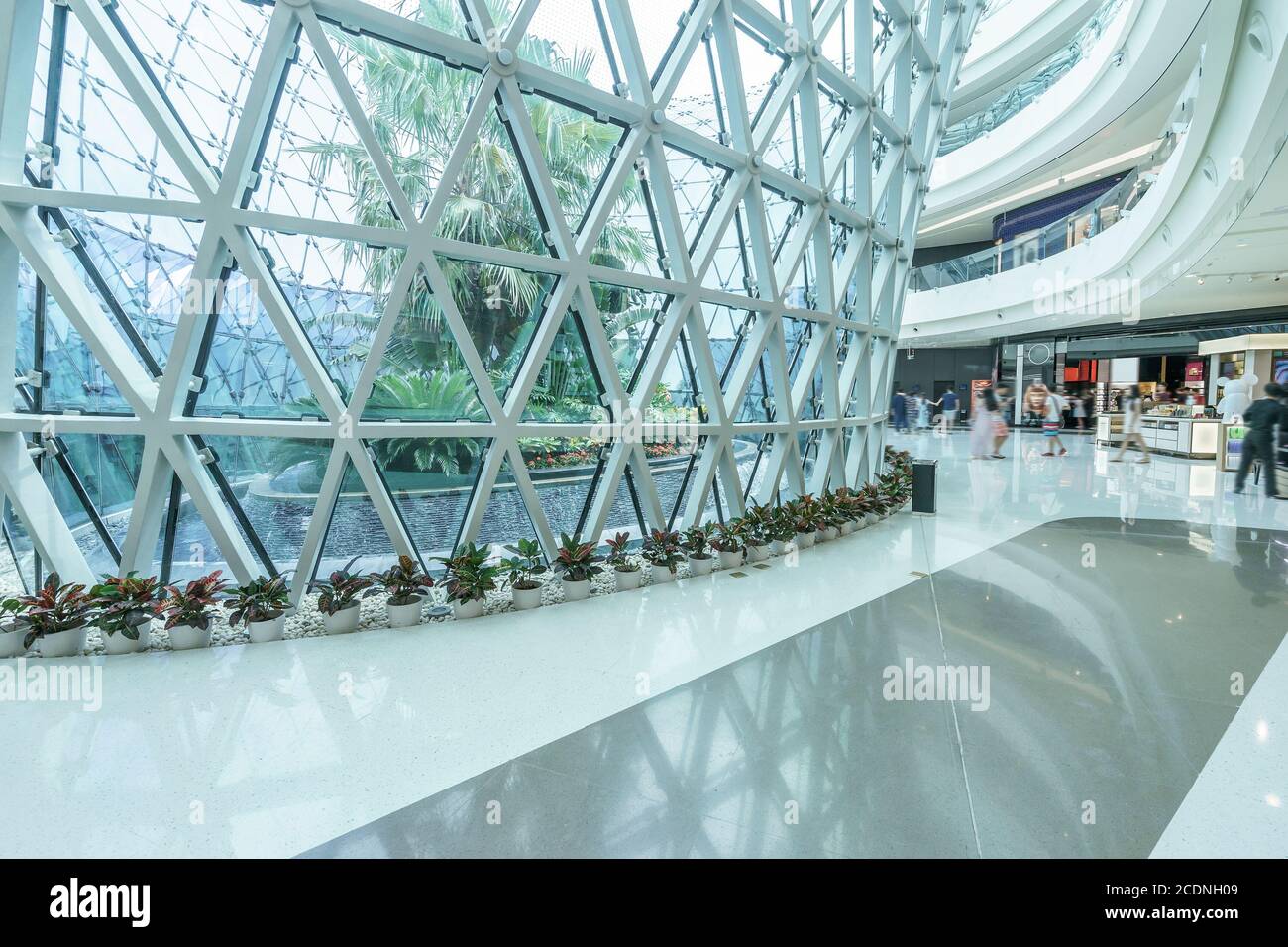 glass architecture in modern shopping mall Stock Photo - Alamy