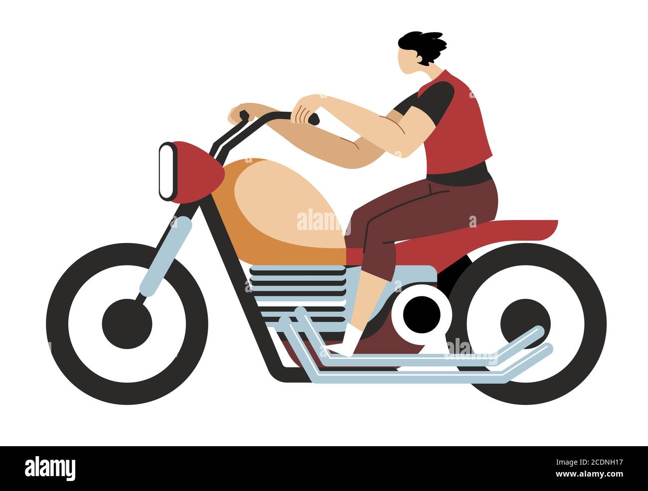 Man driving scooter on Stock Vector Images - Alamy