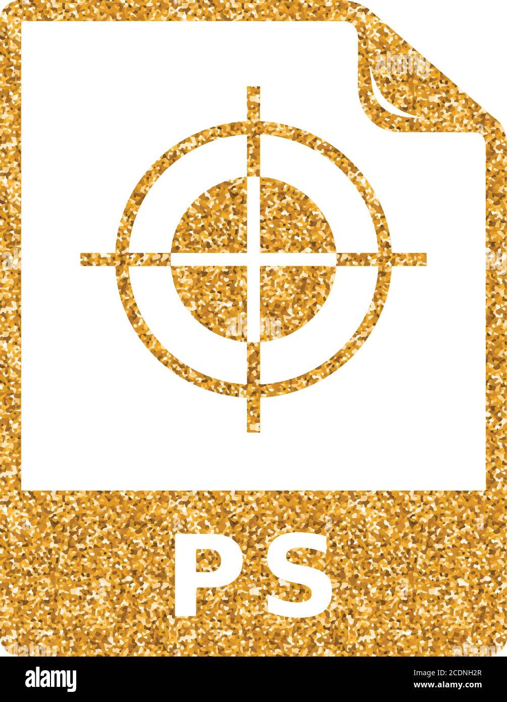 TIF file format icon in gold glitter texture. Sparkle luxury style ...