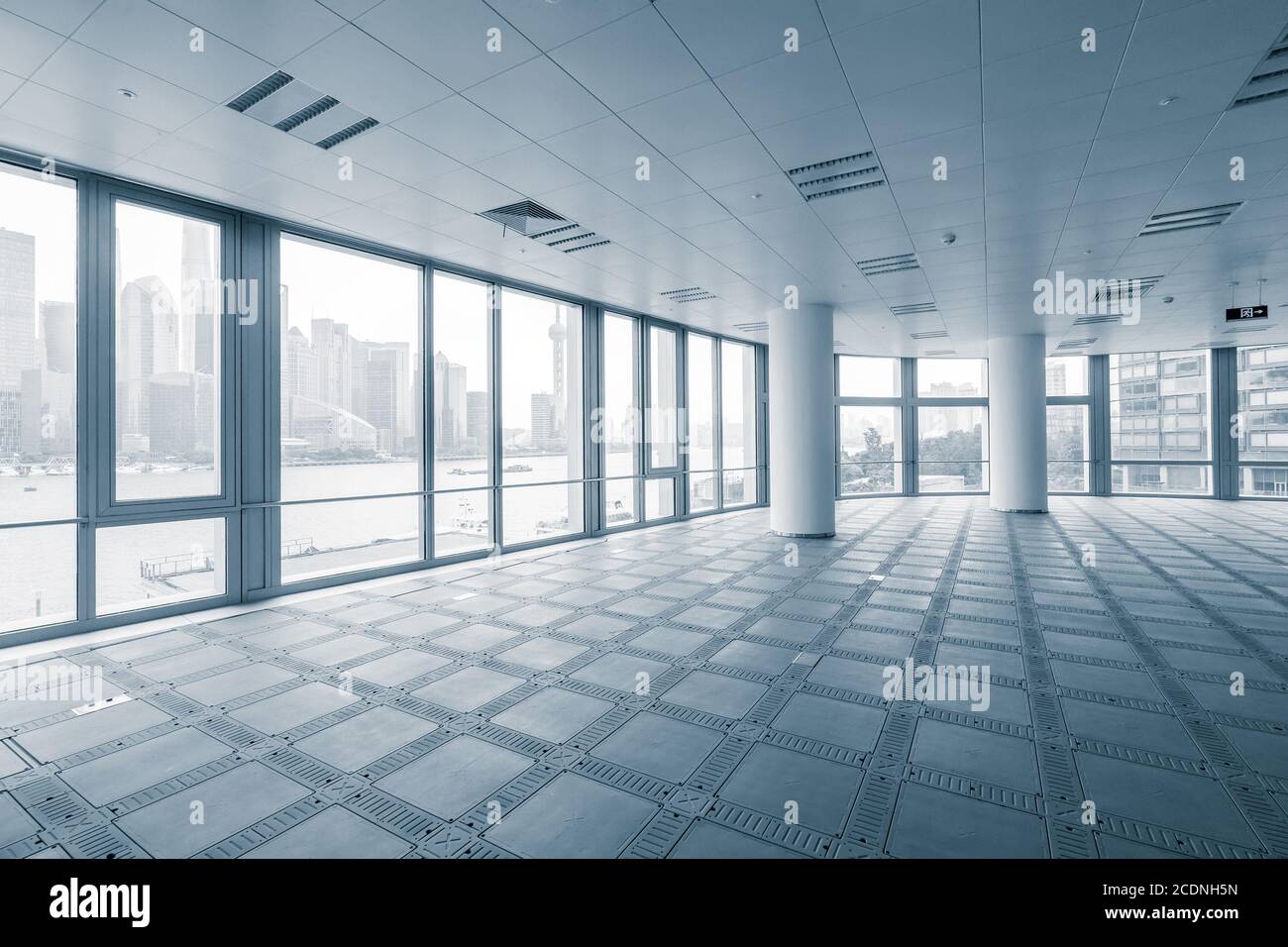empty office room in modern office buildings Stock Photo - Alamy