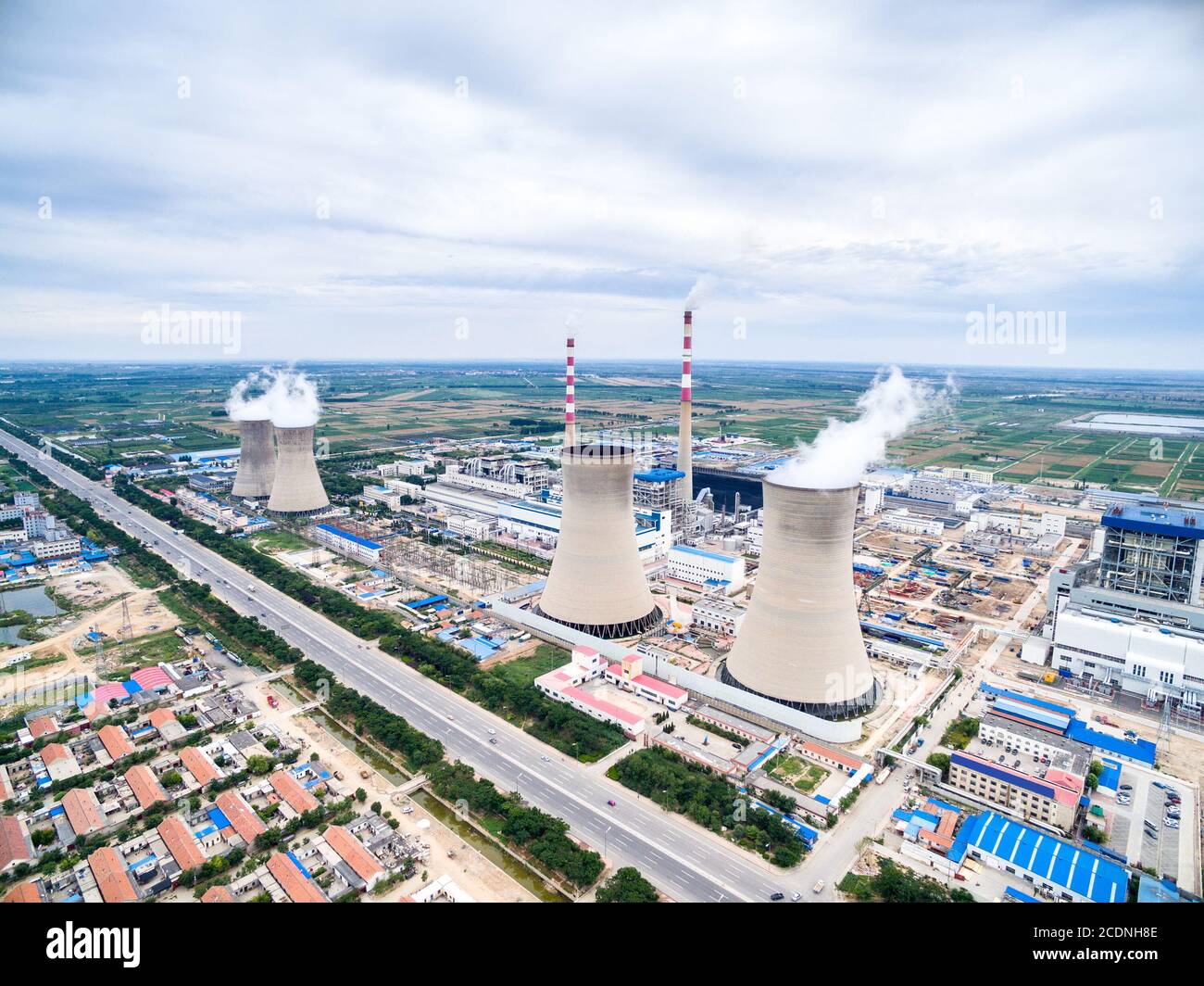 skyline and landscape of power plant Stock Photo - Alamy