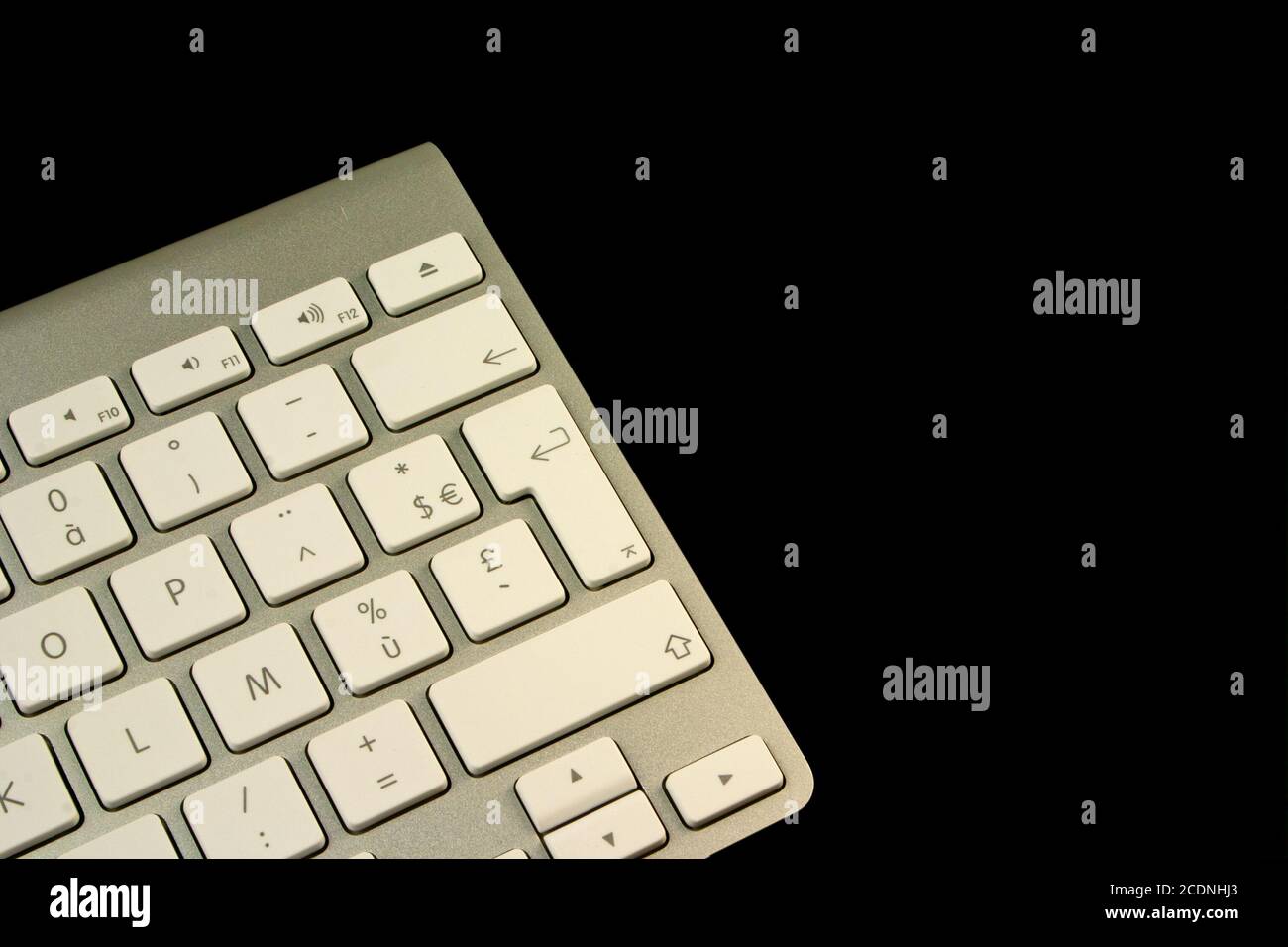 Right top part silver keyboard Stock Photo - Alamy