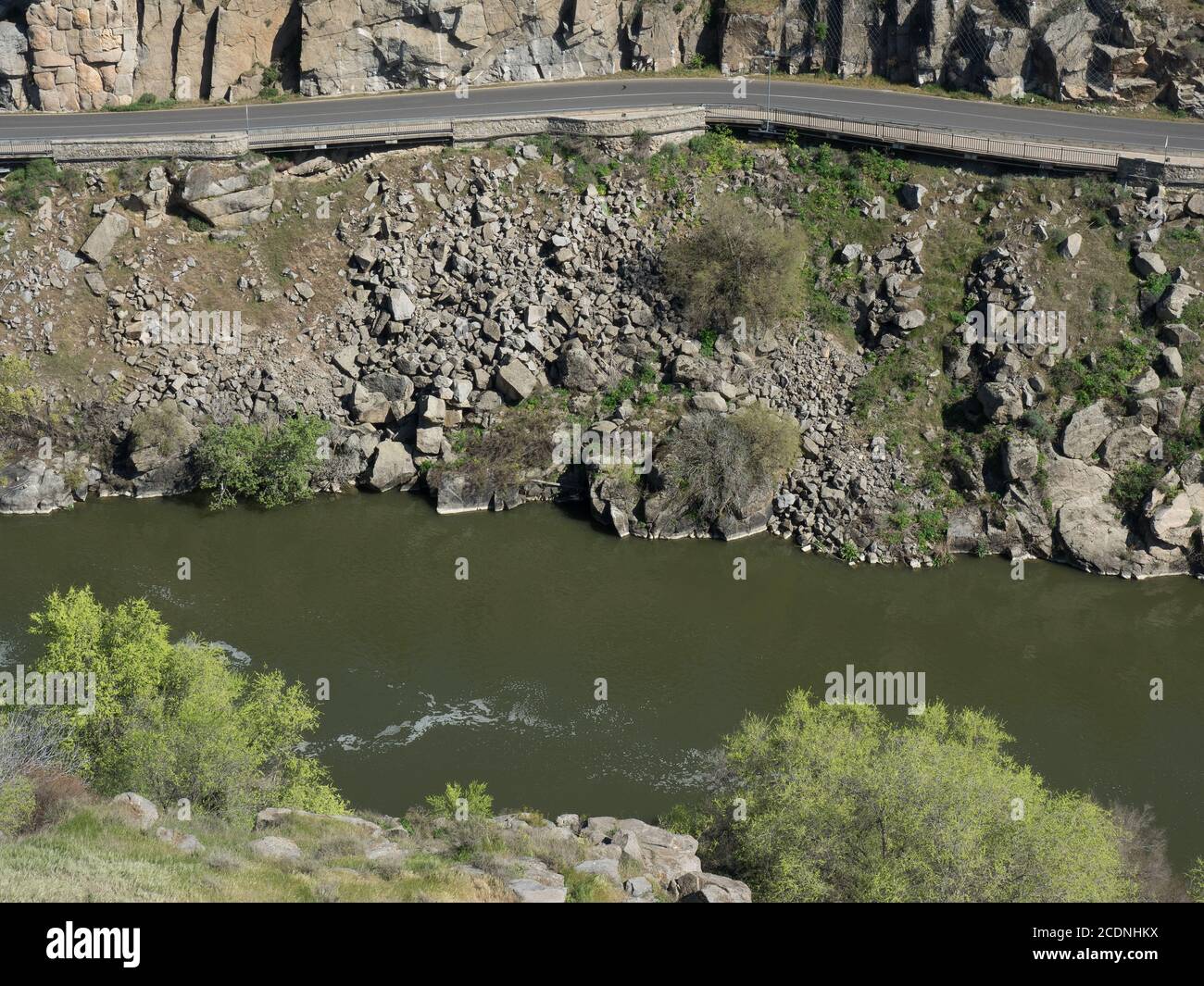 toledo at the tagus river in spain Stock Photo - Alamy