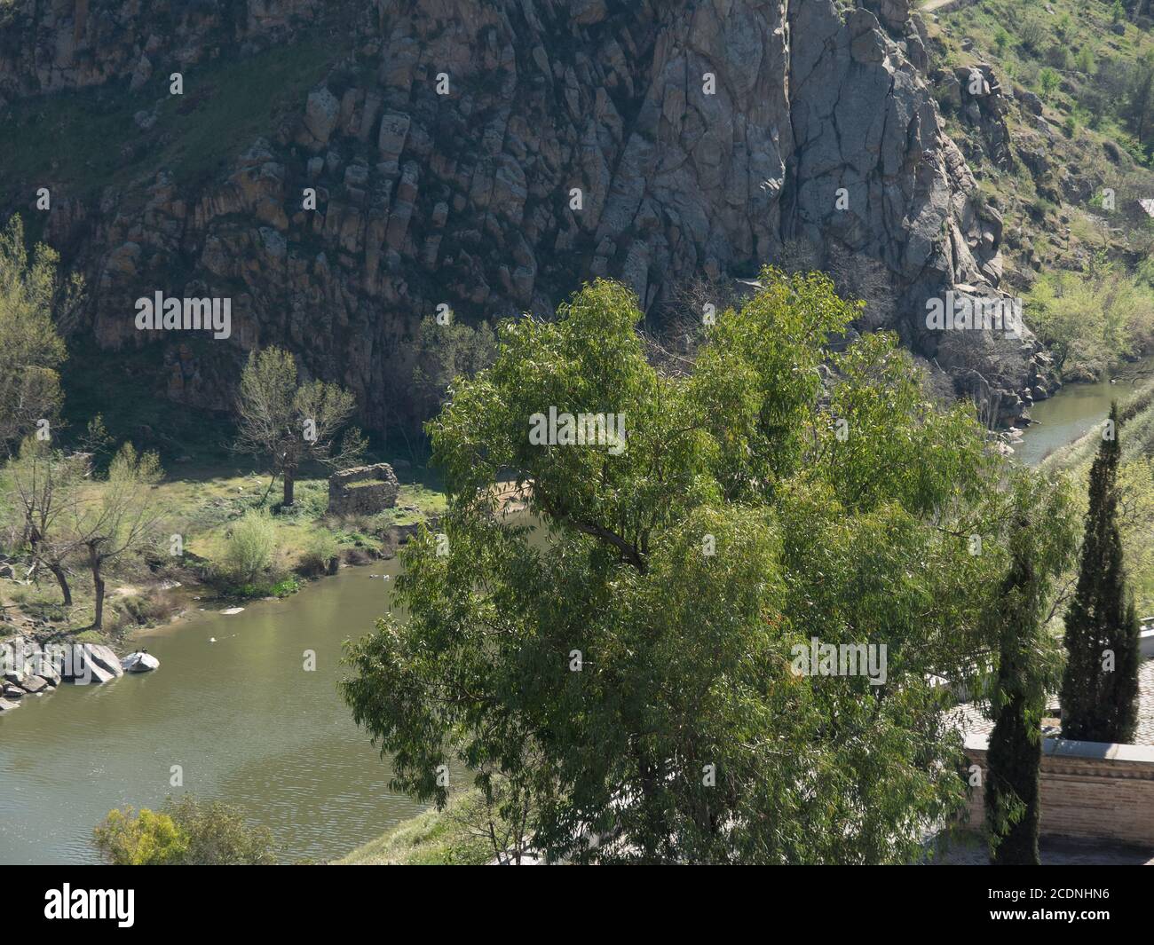 toledo at the tagus river in spain Stock Photo - Alamy