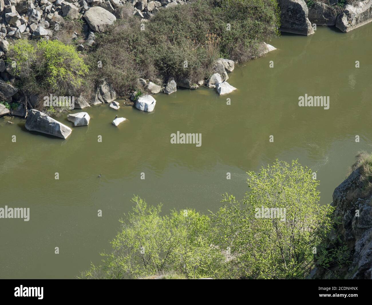 toledo at the tagus river in spain Stock Photo - Alamy