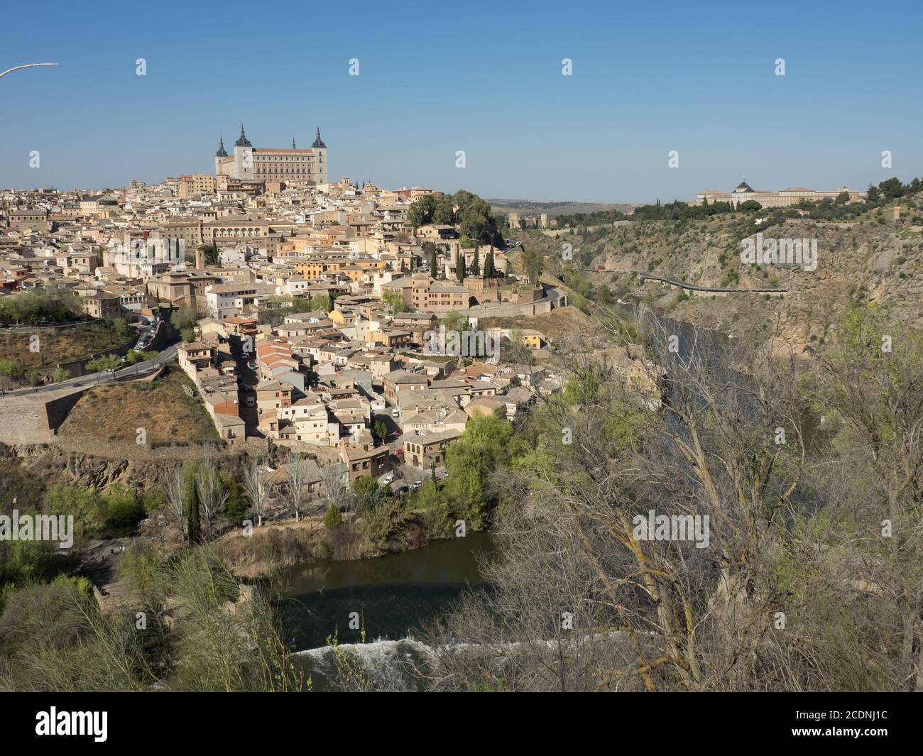 toledo at the tagus river in spain Stock Photo - Alamy