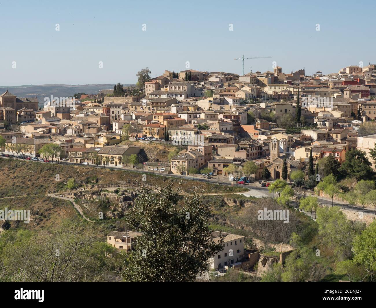 toledo at the tagus river in spain Stock Photo - Alamy