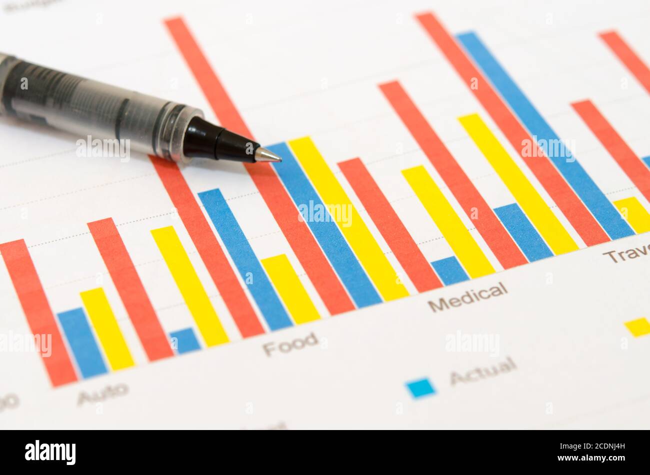 Graphs and pen Stock Photo - Alamy