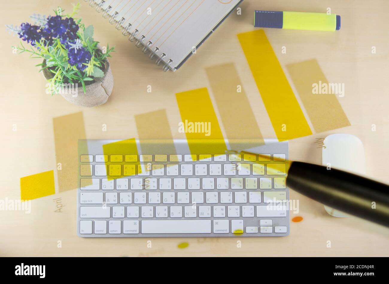 Graphs and pen Stock Photo - Alamy