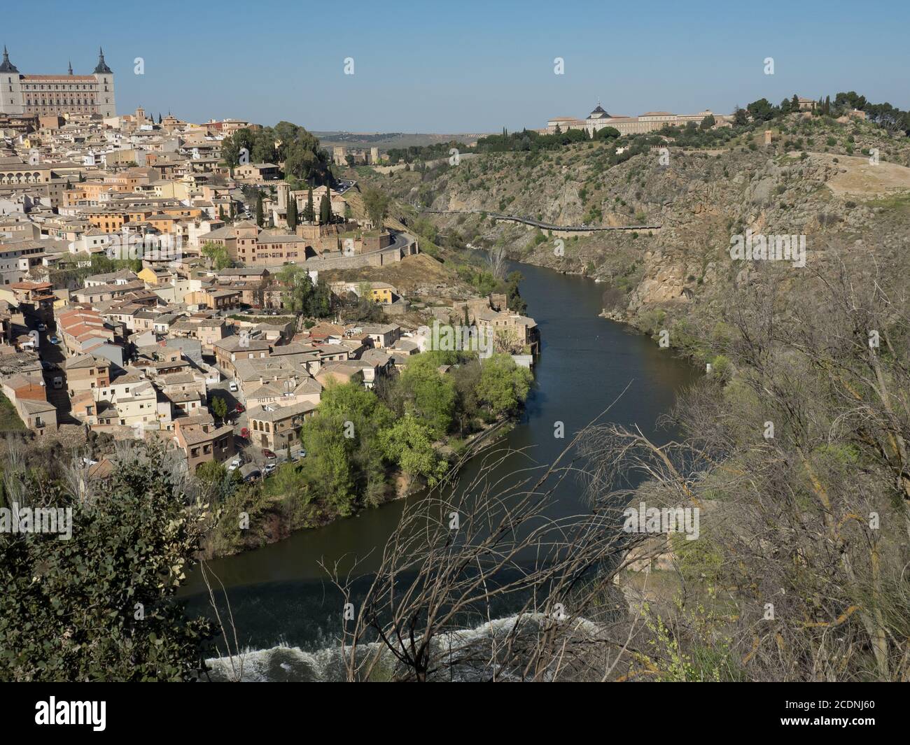toledo at the tagus river in spain Stock Photo - Alamy