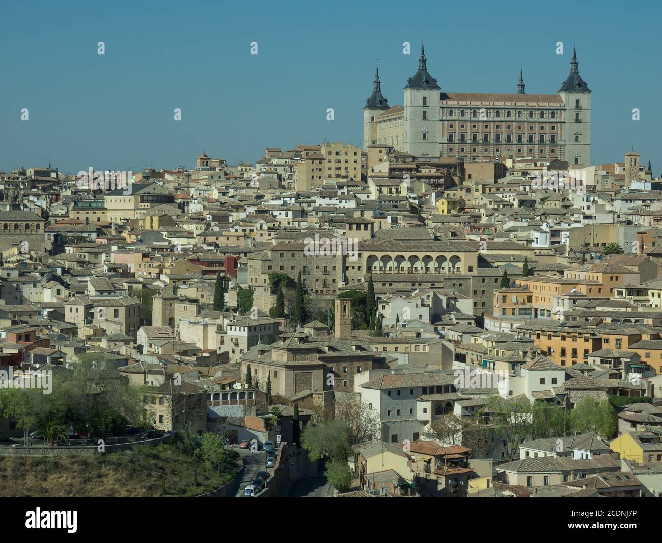 toledo at the tagus river in spain Stock Photo - Alamy
