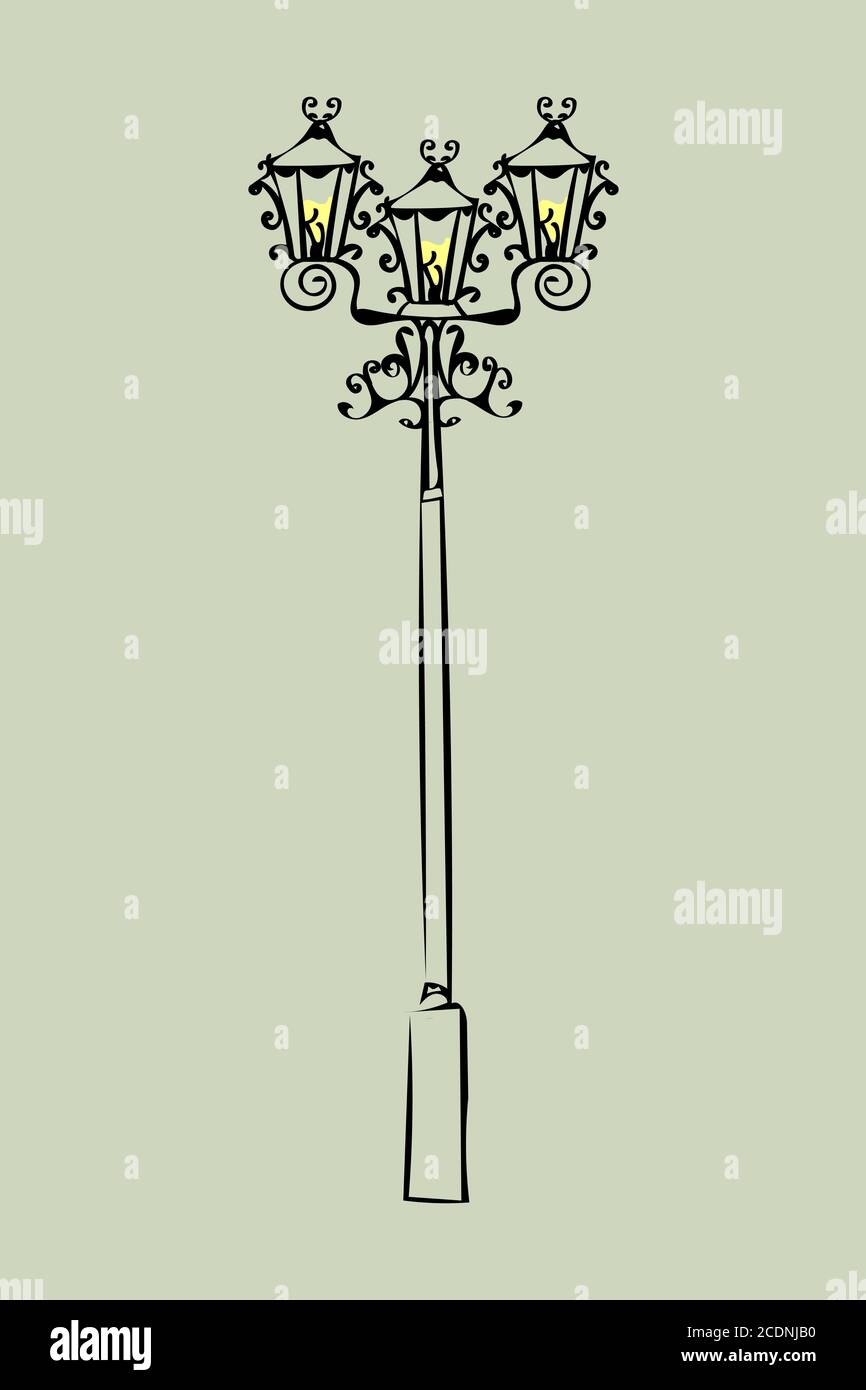 Retro street lighting hi-res stock photography and images - Alamy
