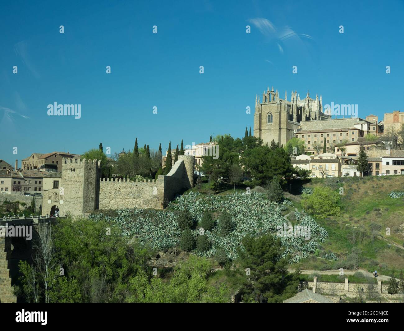 toledo at the tagus river in spain Stock Photo - Alamy
