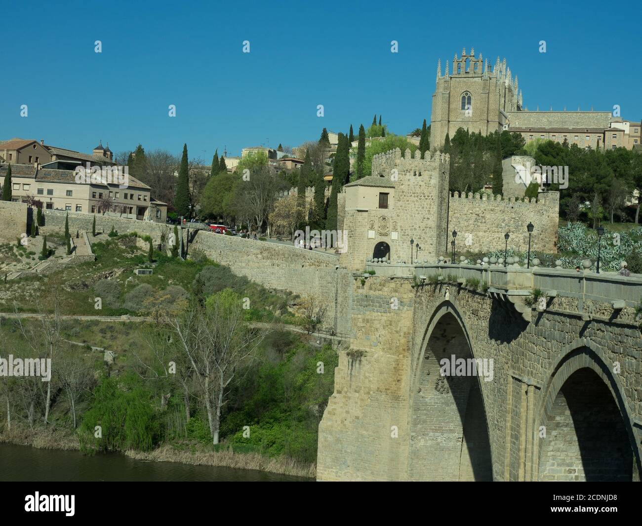 toledo at the tagus river in spain Stock Photo - Alamy