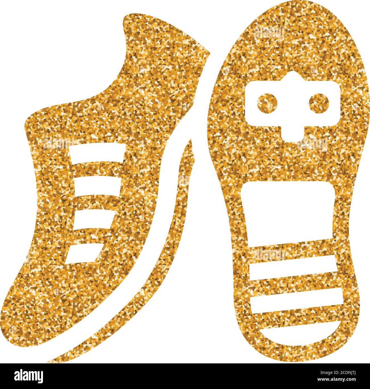 Soccer Shoe icon in gold glitter texture. Sparkle luxury style vector ...