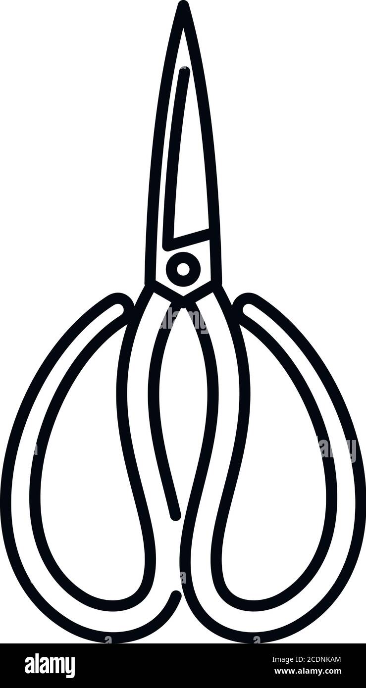 Shoe repair scissors icon. Outline shoe repair scissors vector icon for ...