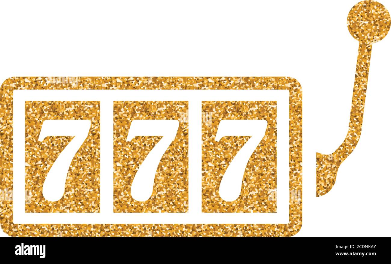Jackpot icon in gold glitter texture. Sparkle luxury style vector ...