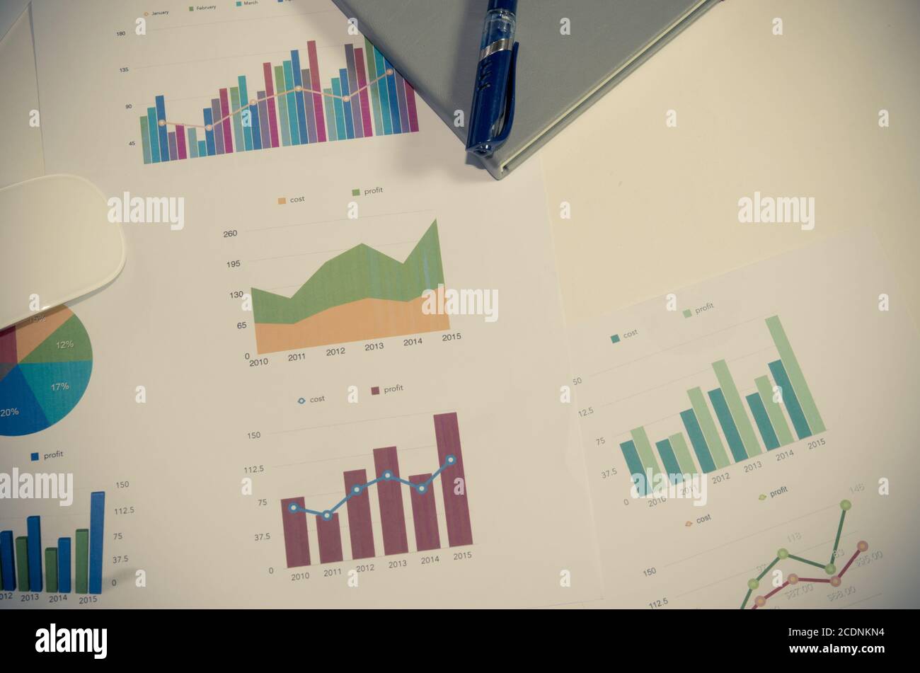 graphs and charts Stock Photo - Alamy
