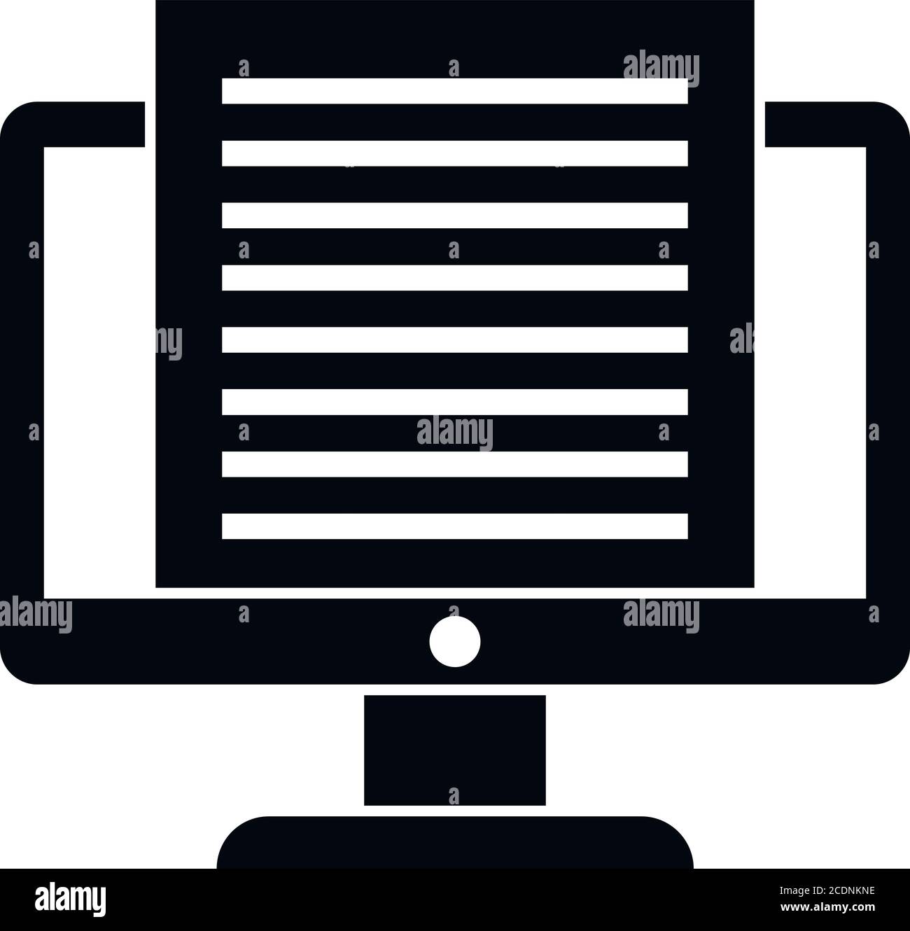Computer summary icon. Simple illustration of computer summary vector ...