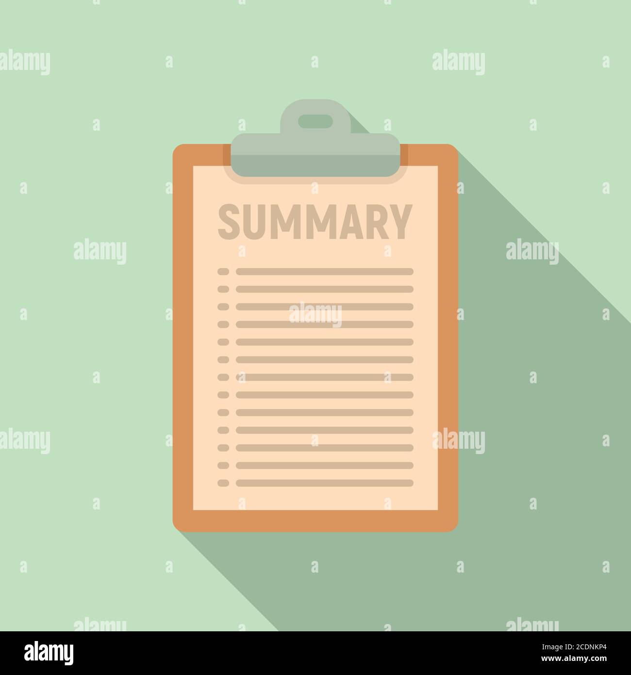 Company summary icon. Flat illustration of company summary vector icon ...