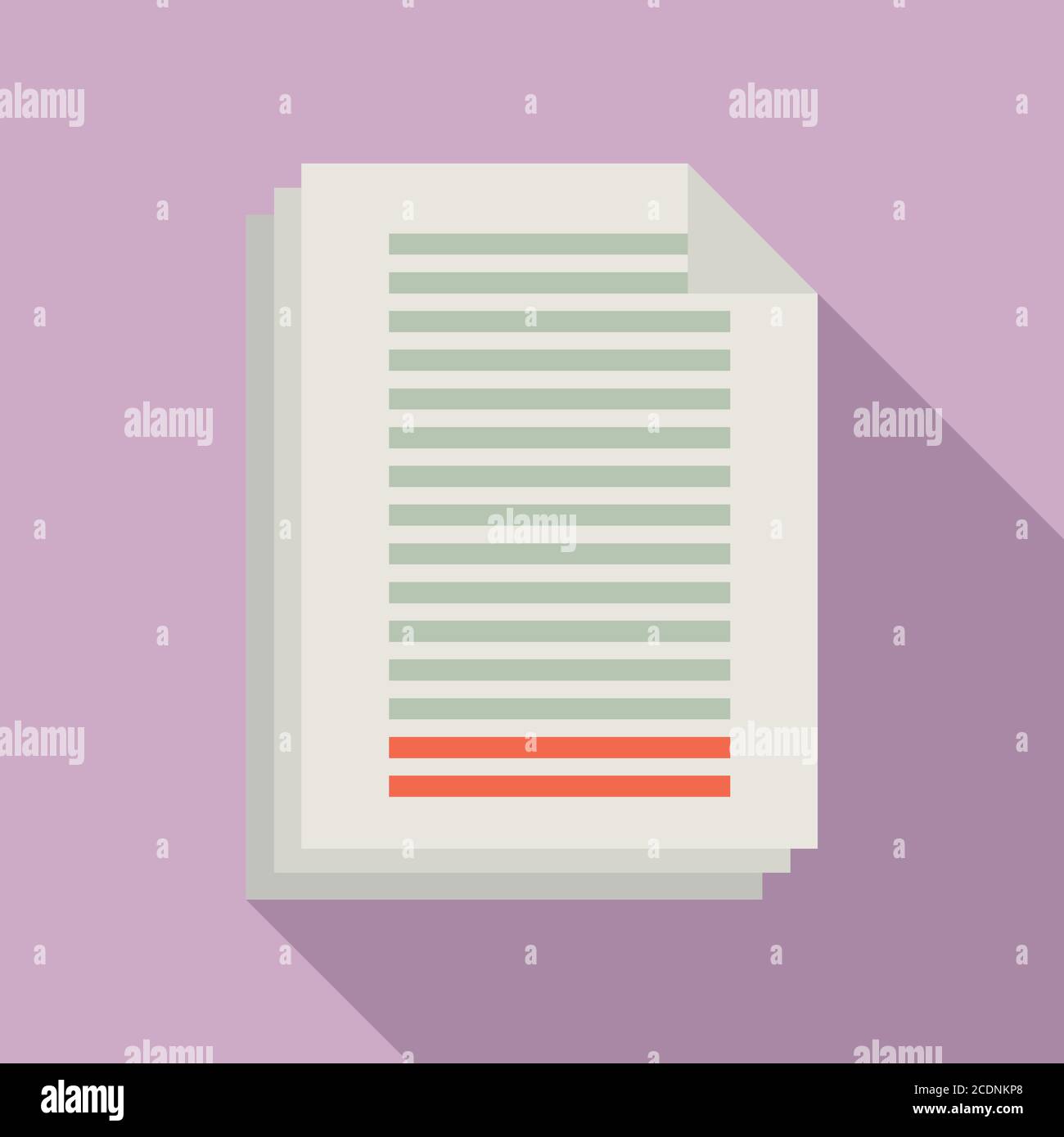 Summary papers icon. Flat illustration of summary papers vector icon ...