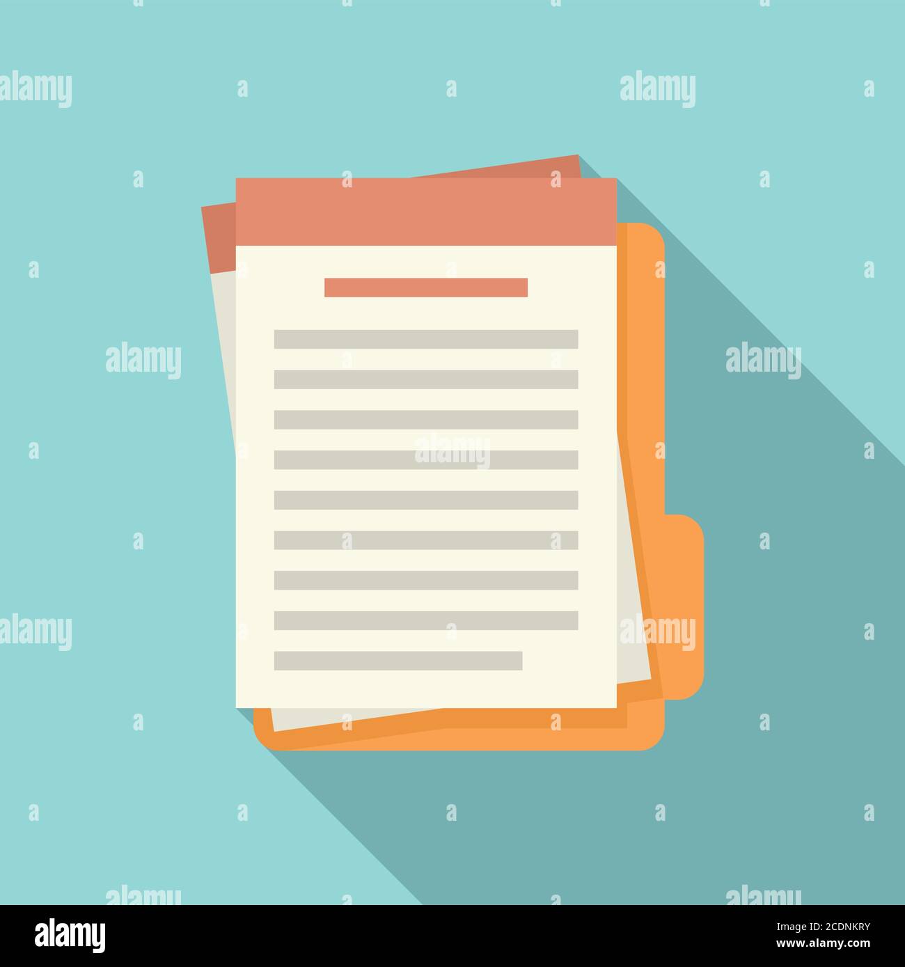 Summary folder icon. Flat illustration of summary folder vector icon ...