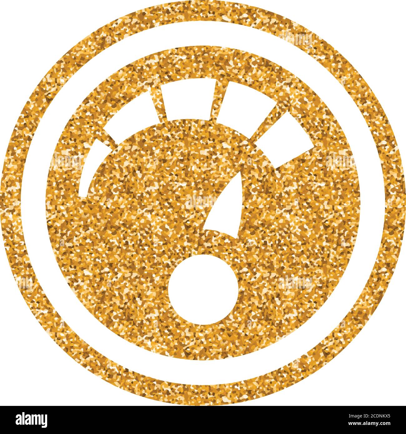 Dashboard icon in gold glitter texture. Sparkle luxury style vector ...