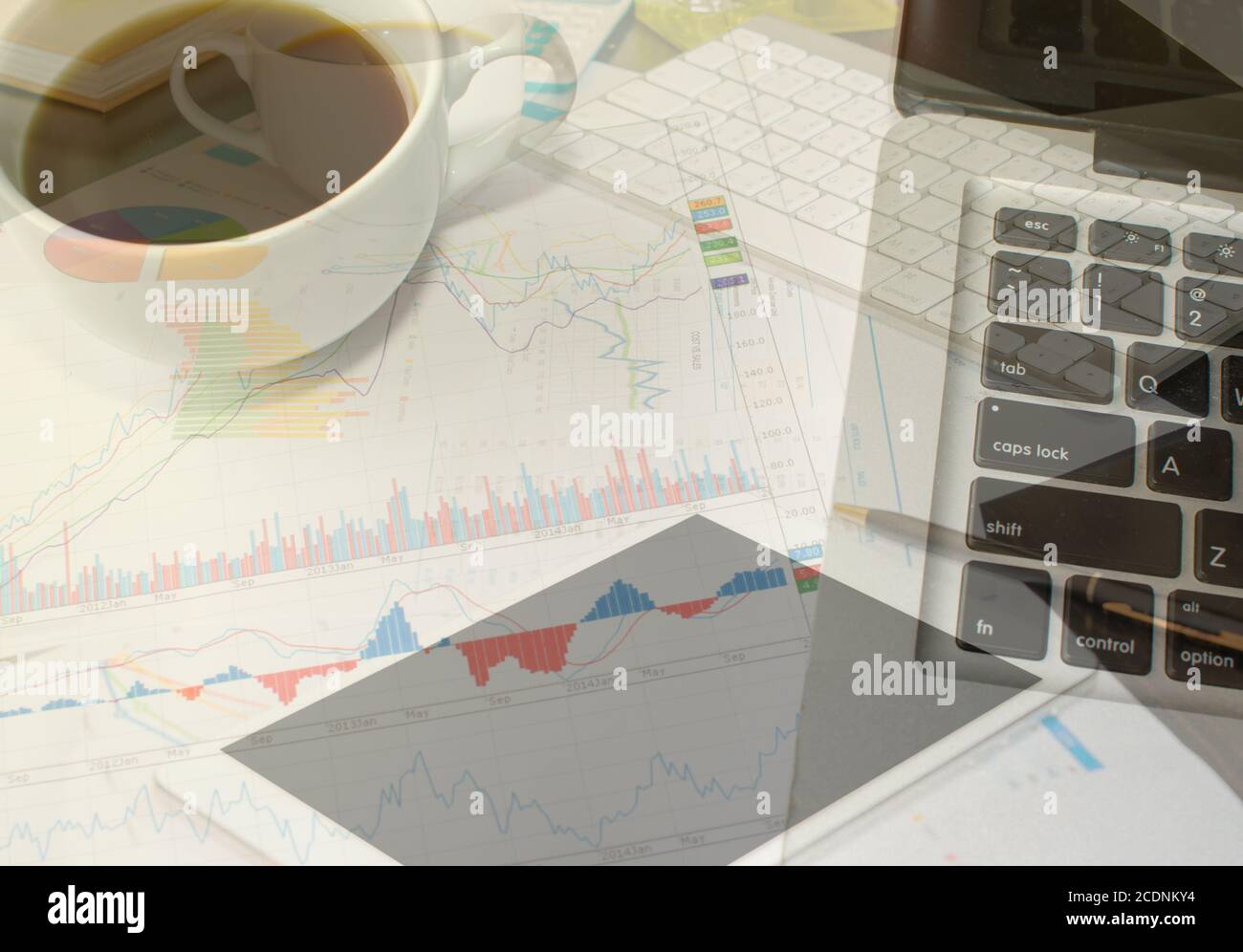 chart and computer Stock Photo - Alamy