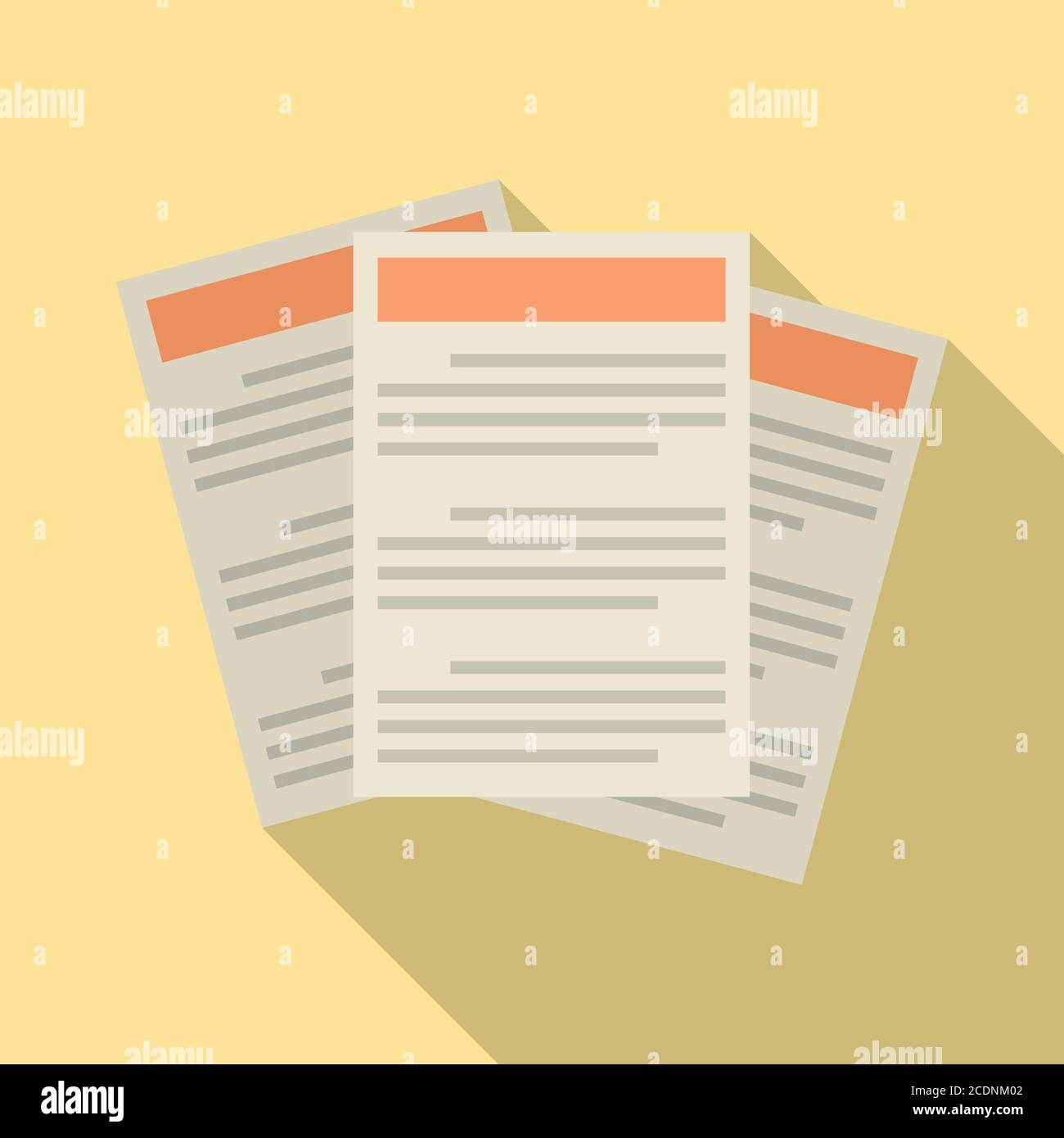 Conclusion papers icon. Flat illustration of conclusion papers vector ...