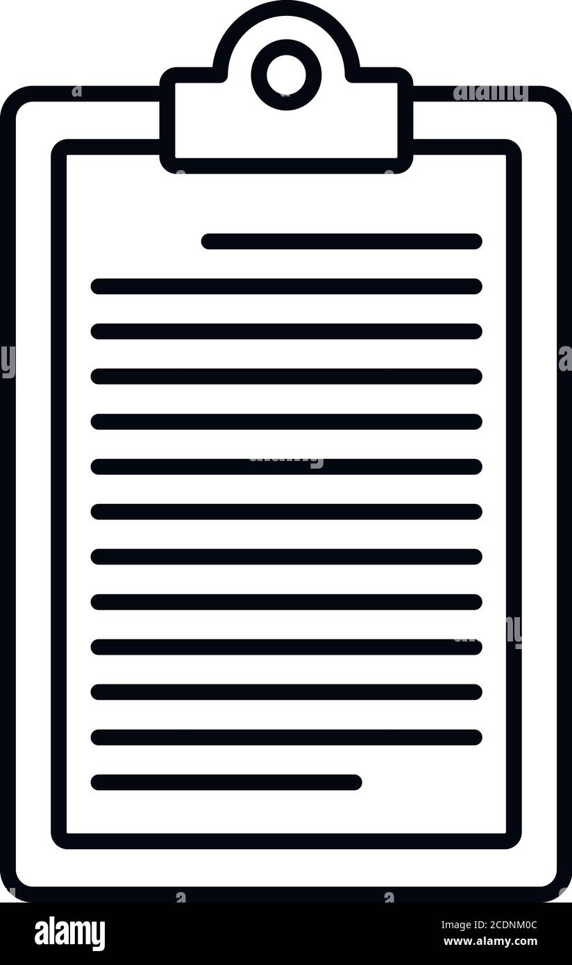 Conclusion clipboard icon. Outline conclusion clipboard vector icon for ...