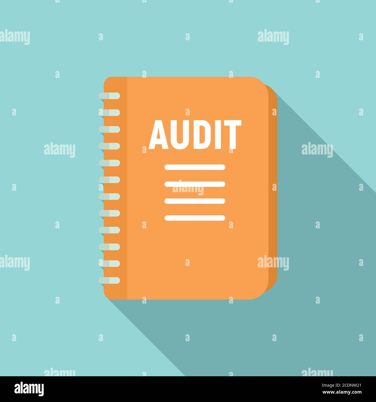 Audit notebook icon. Flat illustration of audit notebook vector icon ...