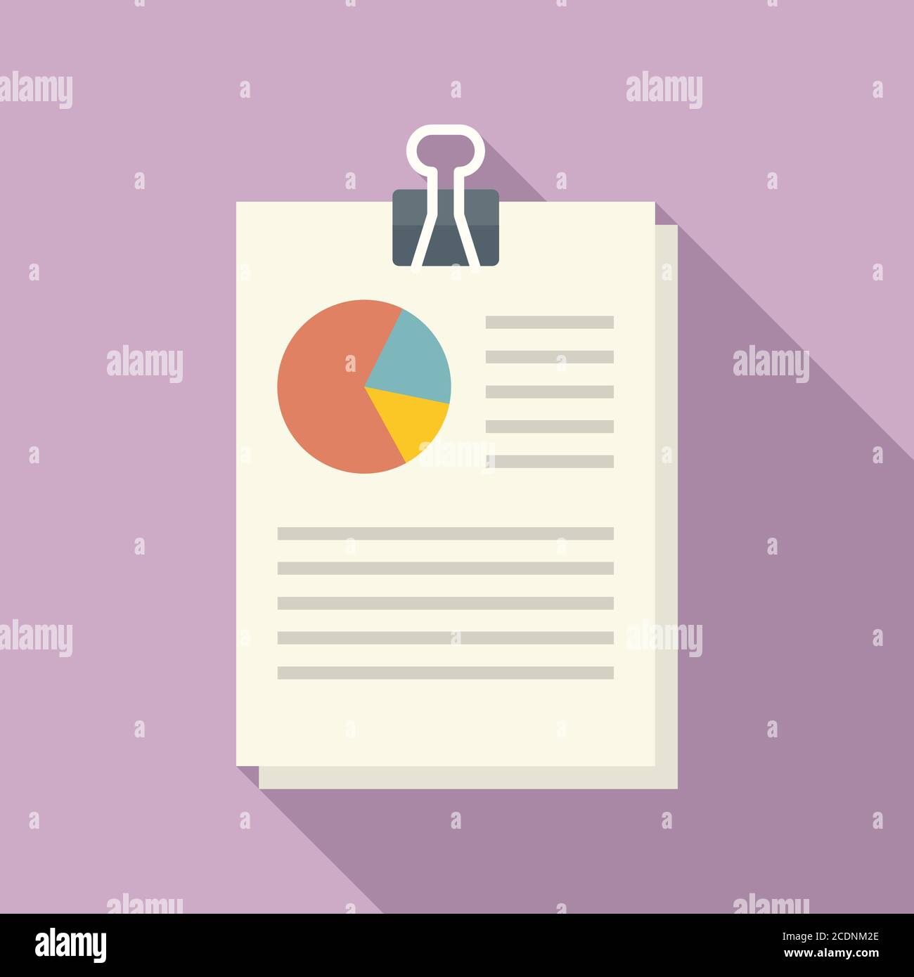 Audit pie chart icon. Flat illustration of audit pie chart vector icon ...