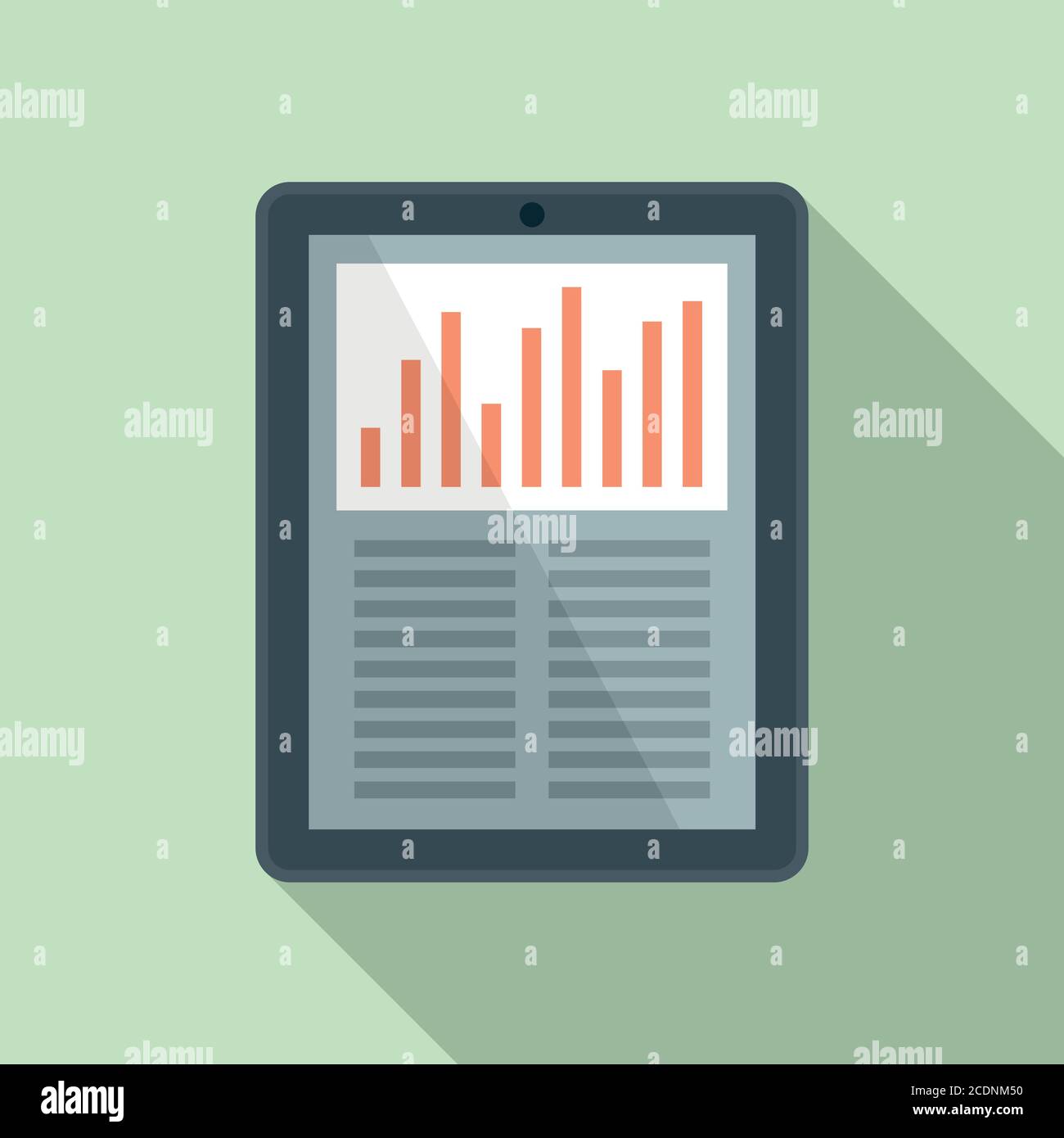 Tablet audit icon. Flat illustration of tablet audit vector icon for ...