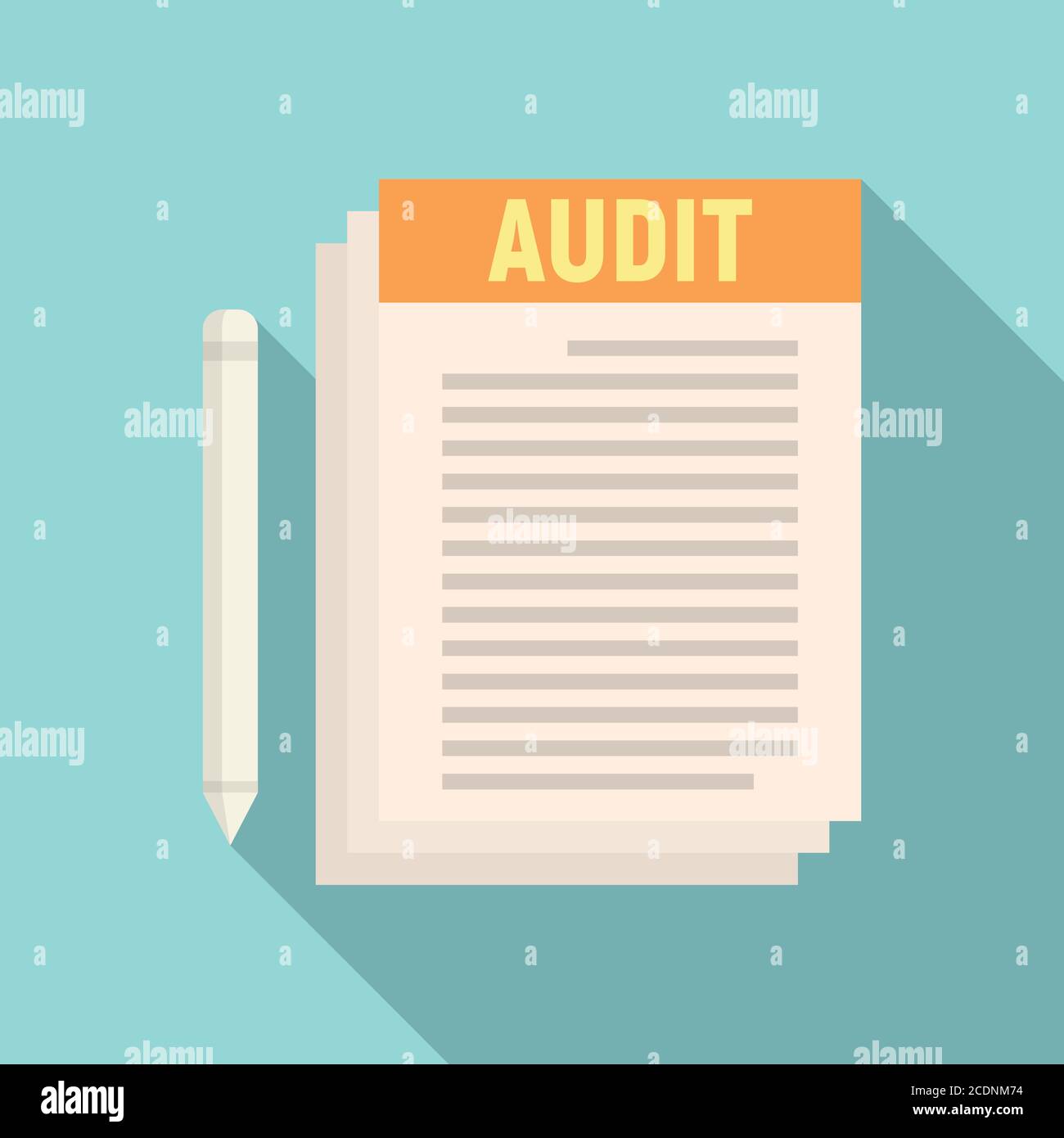 Audit papers icon. Flat illustration of audit papers vector icon for ...