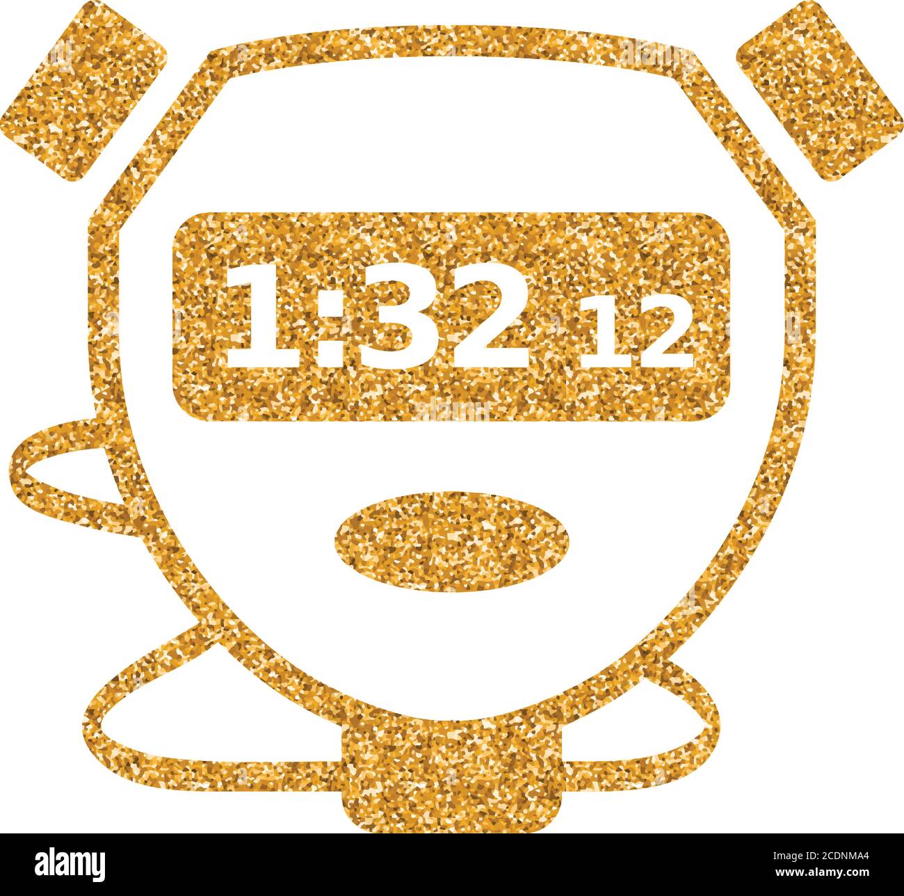 Stopwatch icon in gold glitter texture. Sparkle luxury style vector ...