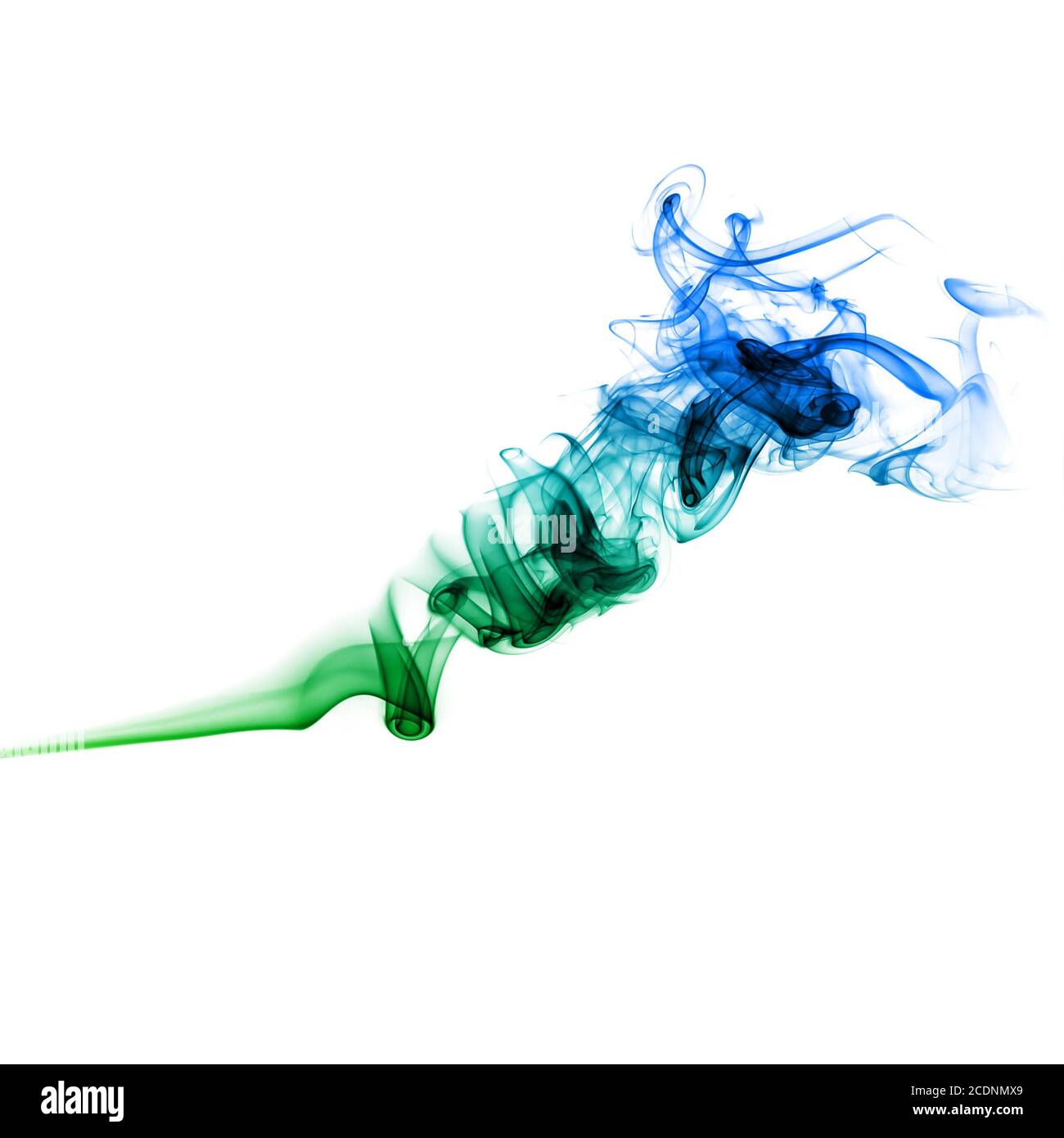Green and blue smoke Stock Photo - Alamy