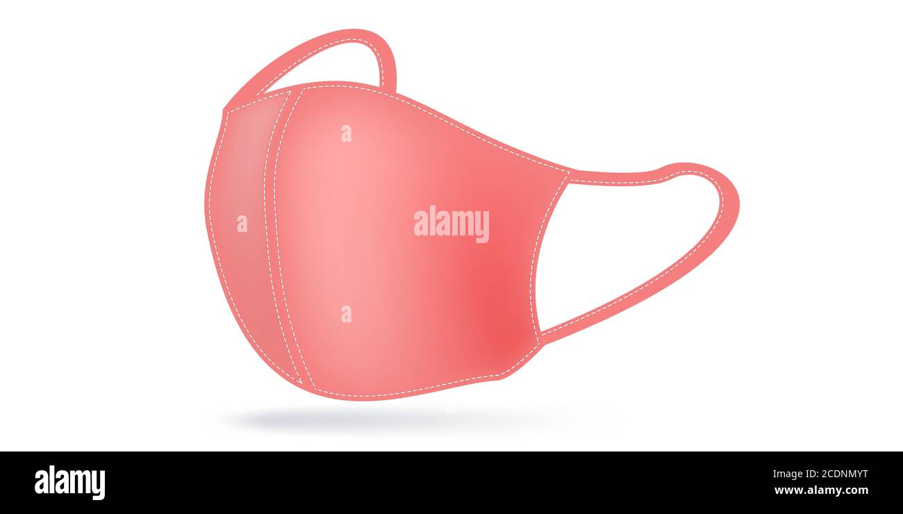 Anti-dust red face mask fabric. Protect against flu and coronavirus ...