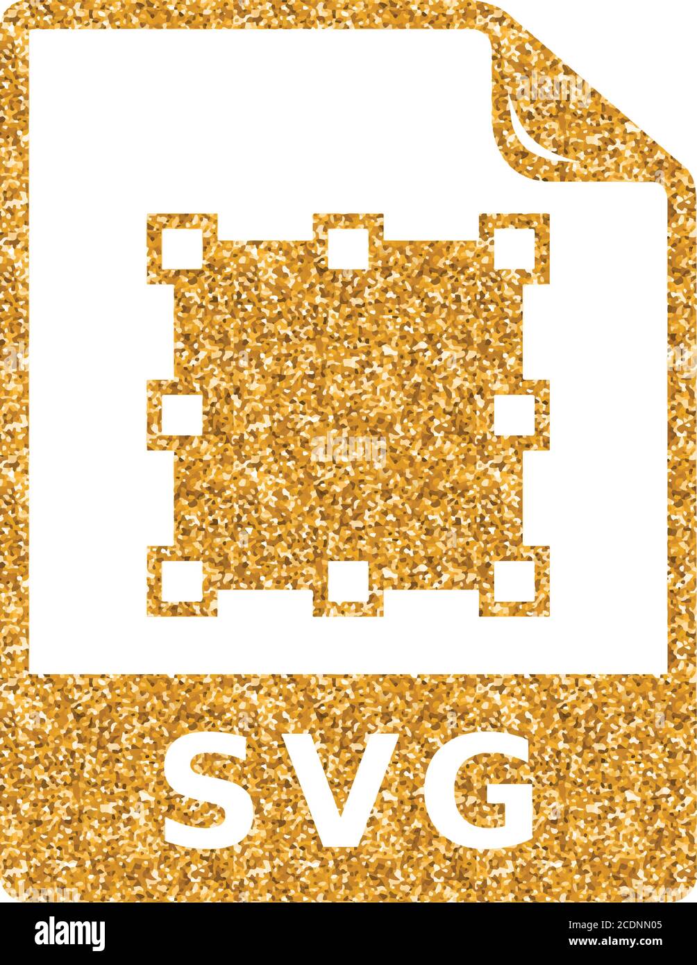 SVG file icon in gold glitter texture. Sparkle luxury style vector ...