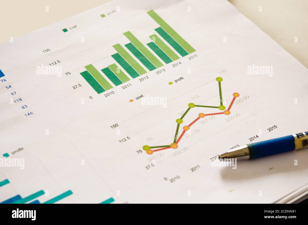 Financial data analysis graphs charts hi-res stock photography and ...