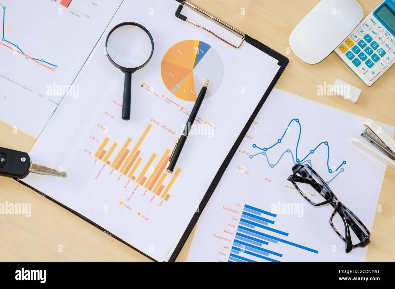 finance charts and graphs Stock Photo - Alamy