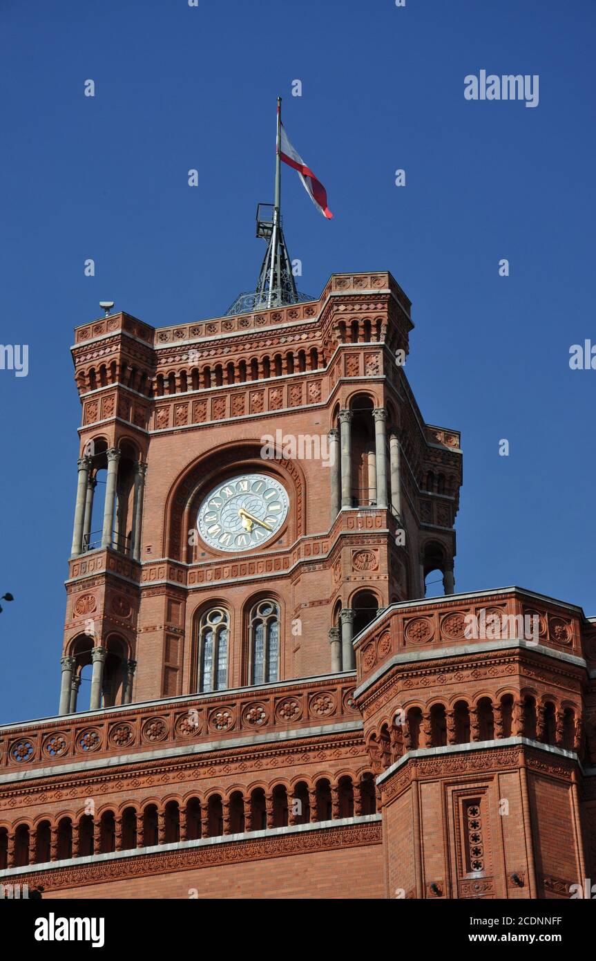 Red City Hall in Berlin Stock Photo - Alamy