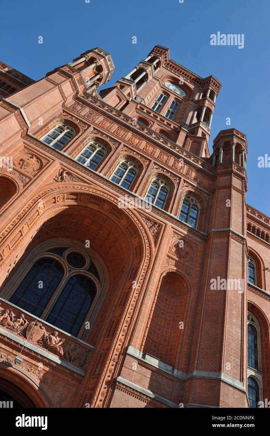 Red City Hall in Berlin Stock Photo - Alamy