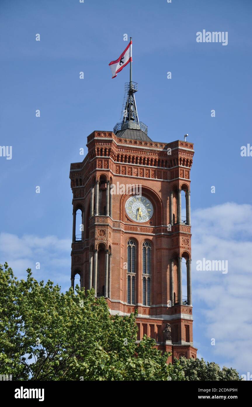 Red City Hall in Berlin Stock Photo - Alamy